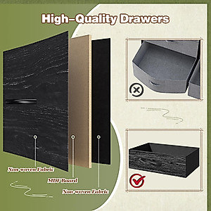 EnHomee Dresser TV Stand with 9 Drawers for 60'' TV Stand for Bedroom Long Dresser for Bedroom Wide Dressers & Chests of Drawers, Sturdy Metal Frame & Wood Top, Living Room, Closet, Charcoal Black