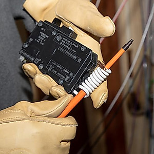 Klein Tools 6926INS Insulated Screwdriver, 1000V Slim Profile Tip, 1/4-Inch Cabinet Screwdriver with 6-Inch Shank, Cushion-Grip Handle