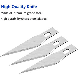 DIYSELF 1PCS Hobby Knife Exacto Knife with Safety Cap and 20PCS Craft Knife Blades for Modeling, Scrapbooking, Stencil, Precision Knife