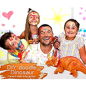 ANCHWN Dinosaur World Painting Kit - 35 Pcs Dinosaur Arts and Crafts Set for Boys Girls Age 4 5 6 7 8Years Old Kid Creativity DIY Gift Easter Paint Your Own Dinosaur Animal Set