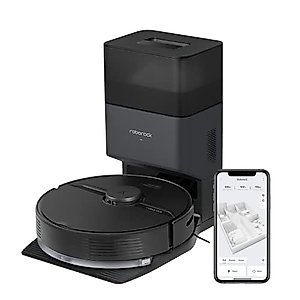 roborock Q7+ Self-Emptying Robot Vacuum, Empties Itself for up to 7 Weeks, 2700 Pa Suction, PreciSense Precision LiDAR, 3D Mapping, Works with Alexa, Perfect for Hard Floors, Carpets, and Pet Hair