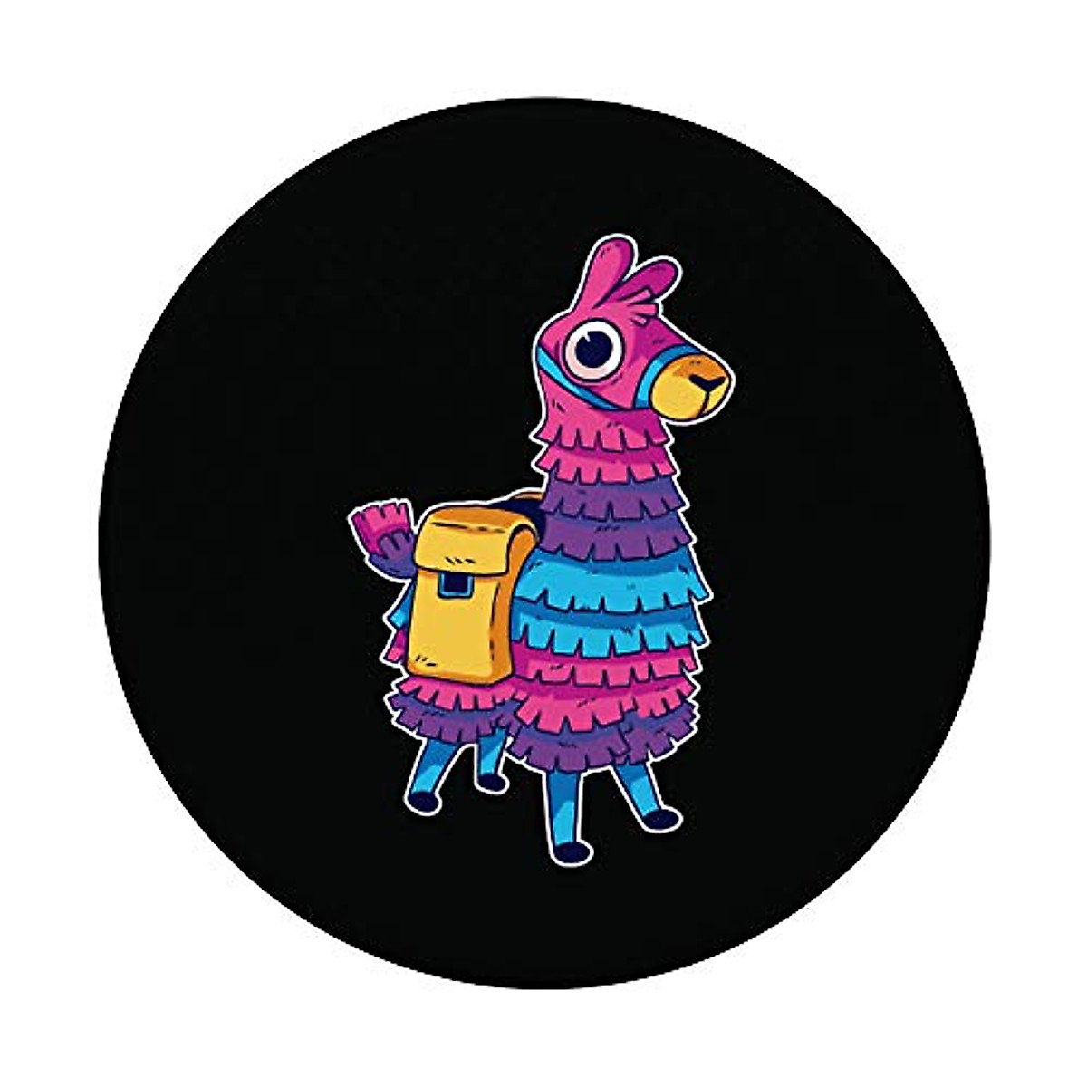 Funny Loot Llama Pinata With Yellow Saddlebag Artwork PopSockets PopGrip: Swappable Grip for Phones & Tablets