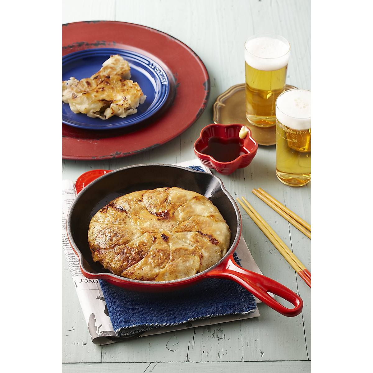 Le Creuset Enameled Cast-Iron 6-1/3-Inch Skillet with Iron Handle, Cherry