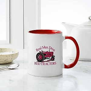 CafePress Drive Red Tractors Mugs Ceramic Coffee Mug, Tea Cup 11 oz