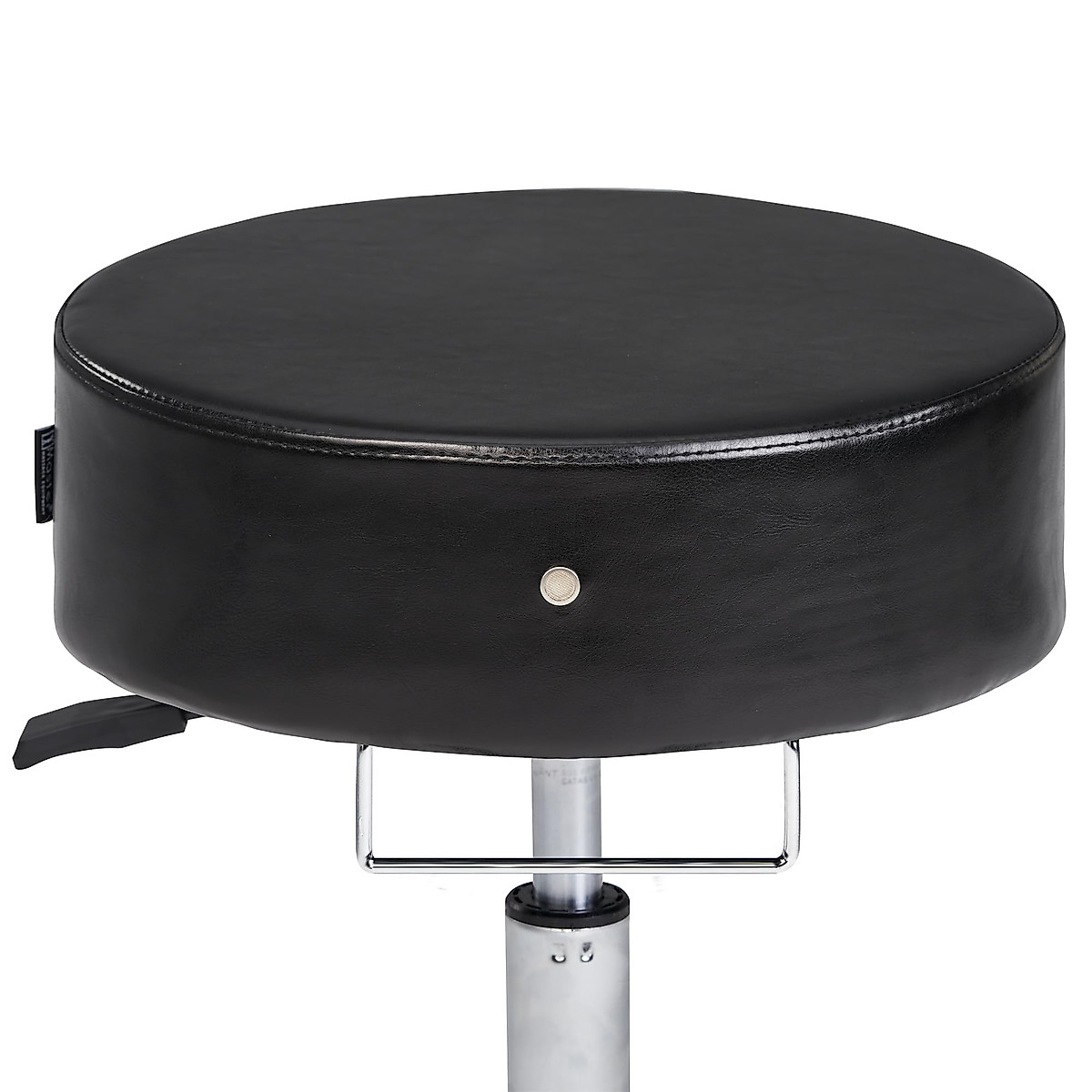 Master Massage Glider Ergonomic Round Swivel Adjustable Rolling Hydraulic Stool Barber Dental Chair in Black for Therapist, Clinic, Tattoo, Spas, Facial, Beauty, Lash, Salons, Home, Studio, Office