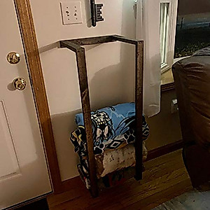 Blanket rack | blanket storage | Shelf/Towel storage | farmhouse rustic decor | Blanket Ladder (48, Weathered Grey)