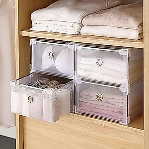CHDHALTD Shoe Storage Box, Stackable Shoe Organizer,Under Bed Shoe Organizers Storage Boxes, Universal Shoe Storage Boxes for Men and Women(pink)