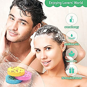 Shower Steamers Aromatherapy Gift Set, Coldairsoap Shower Bombs with Natural Essential Oils, Vaporizing Steam Home SPA Experience, 8 Smells for Self Care and Shower Steamer Halloween Christmas Gifts