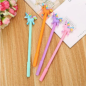 WIN-MARKET Animal Horse Gel Ink Pen Cute Kawaii Black Writing Pens Ballpoint Black Ink Gel Pen Party Gift Gel Ink Pens Funny School Stationery Office Supplies(6PCS)