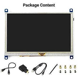 waveshare Raspberry Pi 800X480 5inch HDMI LCD G Resistive Touch Screen LCD HDMI Interface Supports Multi Mini-PCs and Multi Systems Raspberry Pi Banana Pi