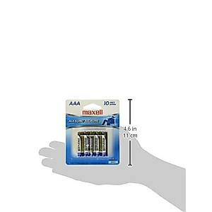 Maxell 723810P Ready-to-go Long Lasting and Reliable Alkaline Battery AAA Cell 10-Pack with High Compatibility