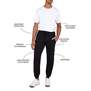 Andrew Scott Men's Fleece Joggers Pants | Multi Pack | Athletic Loose-fit Sweatpants for Workout, Running, Training