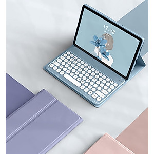 Keyboard Case for Lenovo Tab M10 Plus 3rd Gen 2022 Release, Round Keys Detachable Wireless Bluetooth Keyboard Case for (Model: TB125FU / TB128FU / TB128XU), Teal