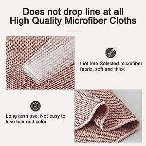 K&janet6am Dish Cloths for Washing Dishes, 6 Pack Kitchen Dish Cloths, Super Absorbent Microfiber Cleaning Cloth, Premium Waffle Dish Towels for Kitchen, 12x12 Inches