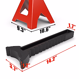 BIG RED T46002A Torin Steel Jack Stands: Double Locking, 6 Ton (12,000 lb) Capacity, Red, 1 Pair