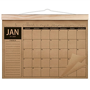 Calendar 2024-2025 - Wall Calendar Runs from Jan 2024 to Jun 2025, 18 Monthly Calendar Planner, Desk Calendar with Thick Kraft Paper for Home Office Organizing & Planning (16.5"x12.2") - Norjews