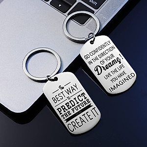 Yinkin 16 Pcs Motivational Keychains Bulk Thank You Keychains with Inspirational Quotes Team Gifts, Christmas Appreciation Gifts for Staff, Friend Teacher, Coworkers and Employees Team