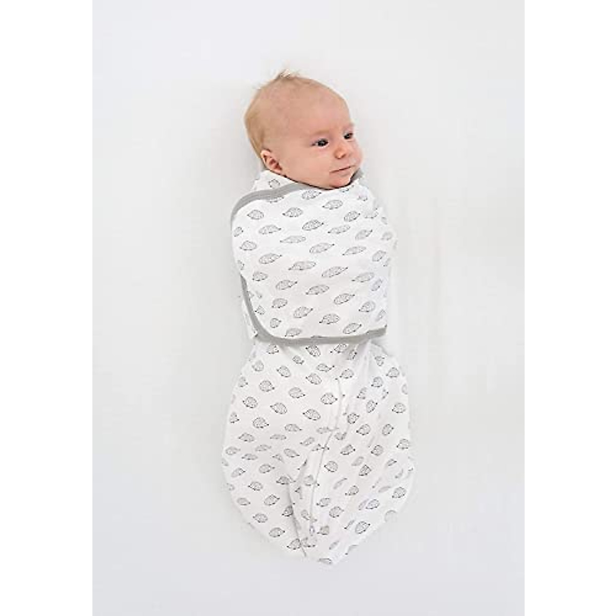 SwaddleDesigns Omni Swaddle Sack® Arms Up Half-Length Sleeves & Mitten Cuffs, Easy Swaddle Transition, Hedgehogs, 0-3 Month