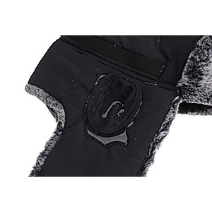 Connectyle Outdoor Trooper Trapper Hat Warm Winter Hunting Hats with Ear Flaps Ushanka Hat Black