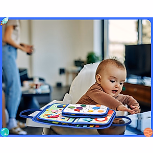 14 Pages Busy Board for Toddlers 2-4,Montessori Travel Toy for Plane/Car,Educational Sensory Toy for Toddlers 1-3,Preschool Activities Board for Developing Fine Motor Skills,Gift for Boys/Girls