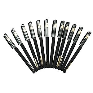 M&G Gel Grip Stick Fine Point Gel Pens, 0.5mm,12 Black Ink Pen