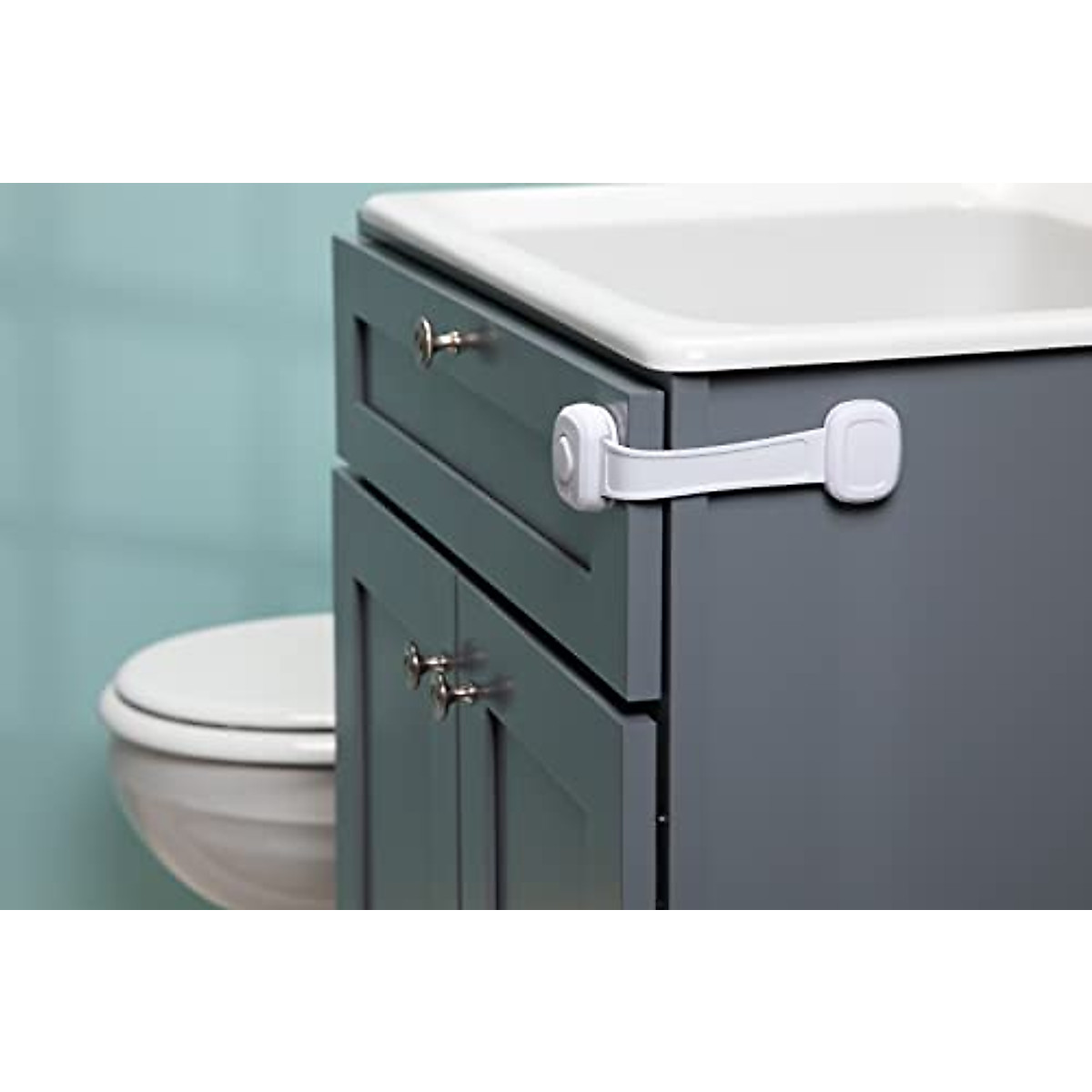 Safety 1st Room Solutions: No-Tools Baby Proof Deluxe Bathroom Safety Kit - Includes Locks for Toilet, Cabinet, Drawers, and More