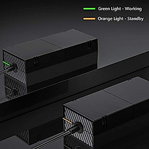 Xbox One Power Supply Brick, AC Adapter Cable Replacement Kit for Xbox One Console Games, Auto Voltage 100-240V, Black