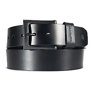 Carhartt Men's 36 Rugged Burnished Leather Box Belts, Black