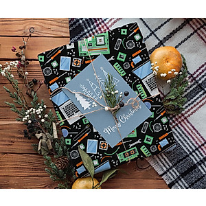 Computer Chip Motherboard Premium Wrapping Paper Roll Gift Wrap Sheet for Christmas Presents Birthday Party Decorations (30 inch x 6 foot roll)