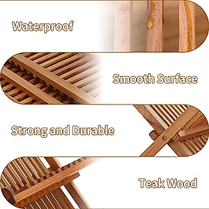 Utoplike Teak Dish Drainer Rack Collapsible 2 Tier Dish Rack Dish Drying Rack Foldable Plate Organizer Holder for Kitchen Compact