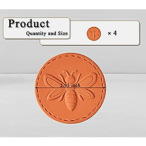 dgudgu Brown Sugar Keeper Bee 4 Terra Cotta Brown Sugar Saver disk clay disc for brown sugar brown sugar softener