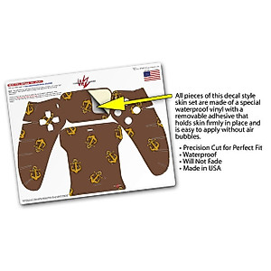 WraptorSkinz Skin Wrap compatible with Sony PS5 DualSense Controller Anchors Away Chocolate Brown (CONTROLLER NOT INCLUDED)