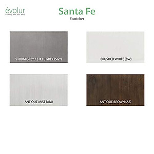 Evolur Cheyenne and Santa Fe Double Dresser, Antique Mist