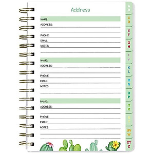 Address Book with Alphabetical Tabs Internet Phone Contact Password Notebook Keeper 8.25 X 6.2 inch 120 Pages
