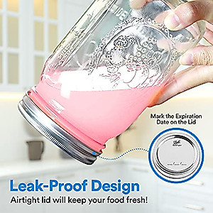 Regular Mouth Mason Jars 32 oz. (4 Pack) - Quart Size Jars with Airtight Lids and Bands for Canning, Fermenting, Pickling, or DIY Decors and Projects - Bundled with Jar Opener