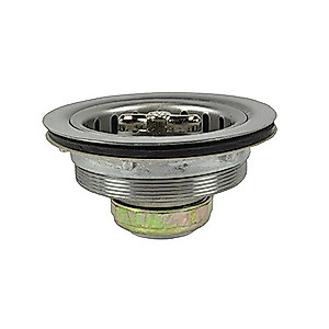 DANCO Twist Tight Kitchen Sink Strainer Assembly, 3-1/2 inch, Stainless Steel, 1-Pack (81077)