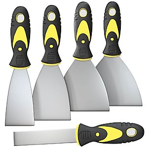 5Pcs Putty Knife, Set, 1" 2" 3" 4" 5" Scraper, Spackle Knife, Paint Scraper, Scraper Tool, No Rusting, Perfect For Repairing Drywall, Removing Wallpaper, Mud, Plaster Scraping Rerdeim
