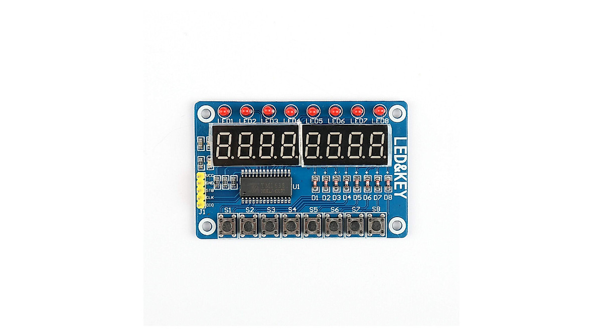 8 Bit LED TM1638 Display Module for Arduino, AVR, ARM Projects