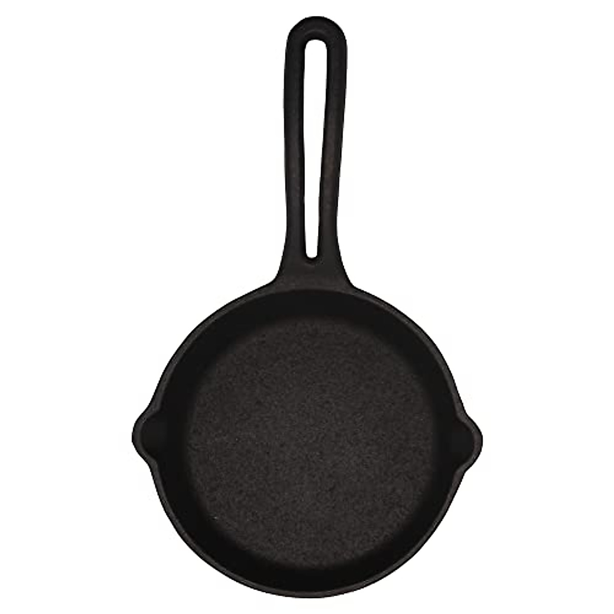 Mirro 4.5" Cast Iron Mini Skillet for Frying Pan with Drip-Spouts, Pre-seasoned Oven Safe Cookware for Camping, Indoor and Outdoor use, Black