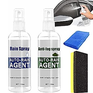 LaIzqIan 100ml Car Glass Waterproof Coating Agent - 2 Pcs Auto Glass Anti Fog Spray, Anti Fog Rain Repellent Spray Nano Rain Remover for Windows, Windshields, Mirrors, Shower Doors