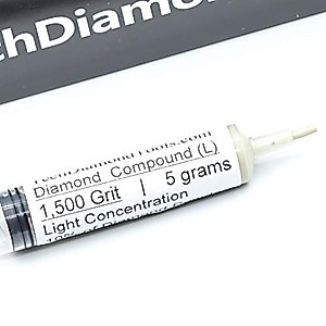 TechDiamondTools Kit of 3 Diamond Glass Polishing Compound Polishing Paste 1500 3000 8000 Grit 10 Grams Each for Glass Windshield Scratch Remover with 10% of Diamond Powder USA Made