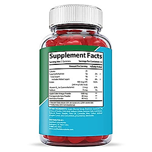 Justified Laboratories (5 Pack) K1 Keto Life ACV Gummies 1000MG with Pomegranate Juice Beet Root B12 300 Gummys