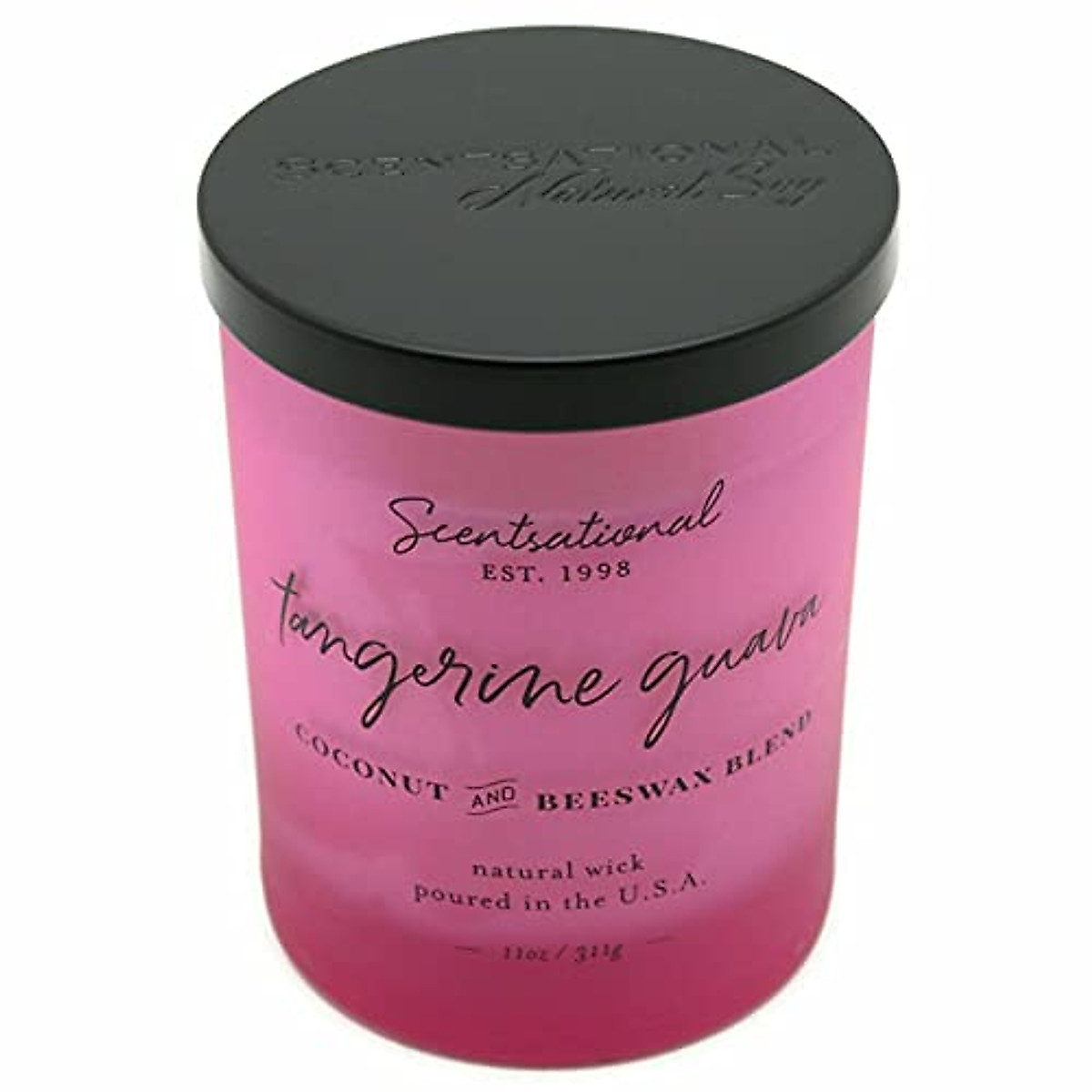 Scentsational Candles Scentsational Coconut Beeswax Scented Candle 11oz Frosted Pink - Tangerine Guava