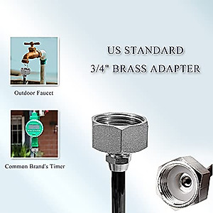 CozyCabin Misting Cooling System, 42FT(13M) Misting Line + 22 Brass Adapter(3/4”), Misters for Outside Patio, for Garden and Greenhouse Mister System