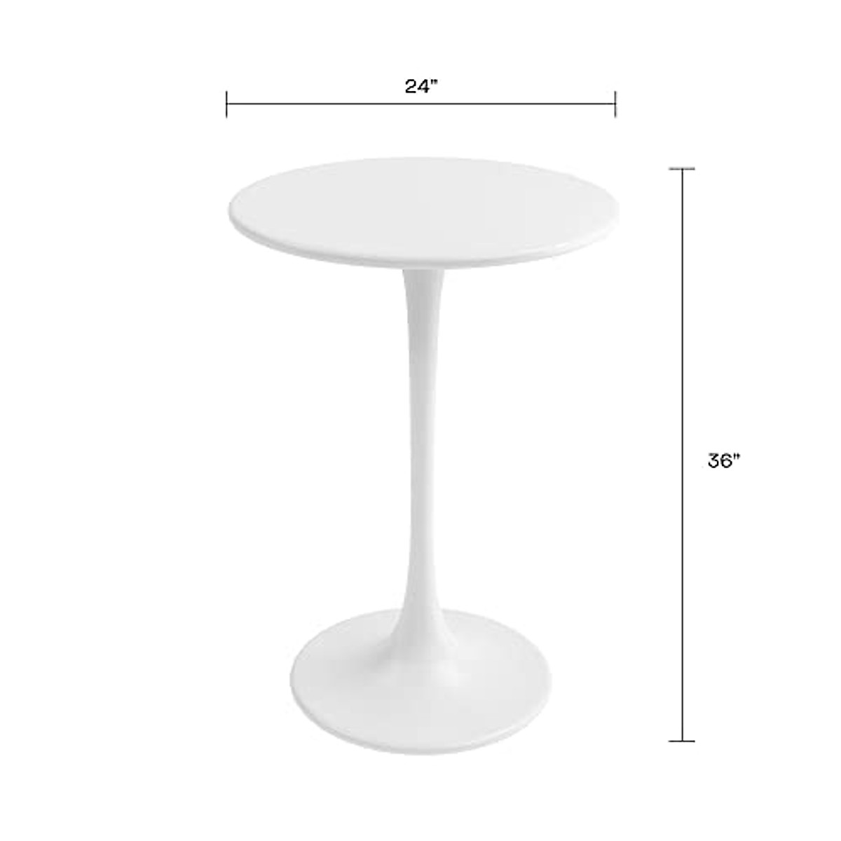 Jamesdar Kurv Counter Height Table, White