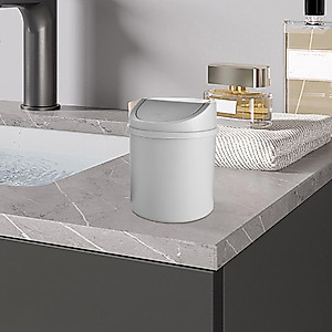 Desktop Garbage Can - Portable Funny Garbage Bin | Desk Trash Can with Lid | Swing-Lid Tiny Countertop Garbage Bin | Portable Garbage Waste Can for Bedrooms Dormitories Living Rooms Tables Desks