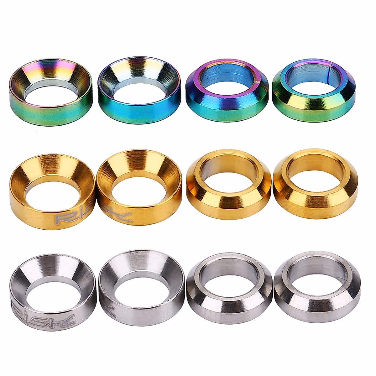 4pcs M6, Brake Screw Washer M6 Concave Convex Balancer for Mountain Bike (Color : Colorful) M6 Bolt Brake Screw Washer Bolts Brake Washer