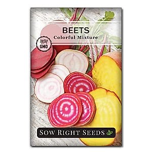 Sow Right Seeds - Beet Mix Seed for Planting - Non-GMO Heirloom Packet with Instructions to Plant & Grow an Outdoor Home Vegetable Garden - Nutritious, Cold Hardy, Vigorous and Productive - Great Gift