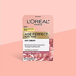 L'Oreal Paris Skincare Age Perfect Rosy Tone Face Moisturizer with SPF 30, LHA and Imperial Peony, Anti-Aging Day Cream for Face, Non-greasy, 1.7 oz
