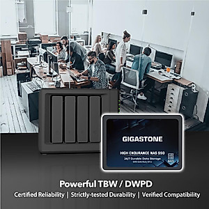 Gigastone 1TB NAS SSD Drive 24/7 Durable TLC High Endurance RAID Data Storage Network Attached Storage 2.5" SATA Internal Solid State Hard Drives